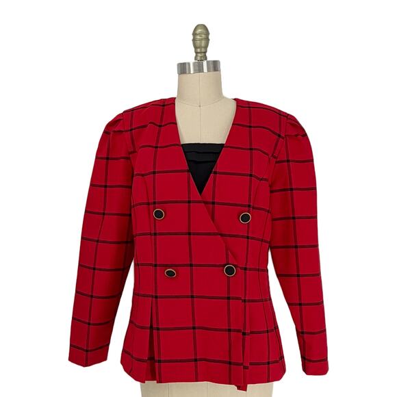 Vintage | Jackets & Coats | Vintage 8s Good Times Windowpane Plaid ...